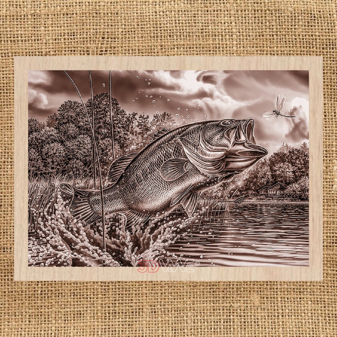 Digital Laser Cut File Fish Laser Cut Files for Glowforge , Laser Ready ...