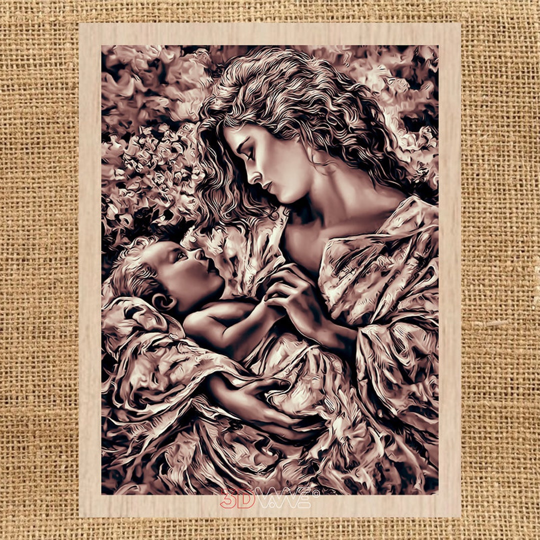 Digital Laser Cut File - MOTHER & CHILD - Laser Cut Files for Glowforge ...