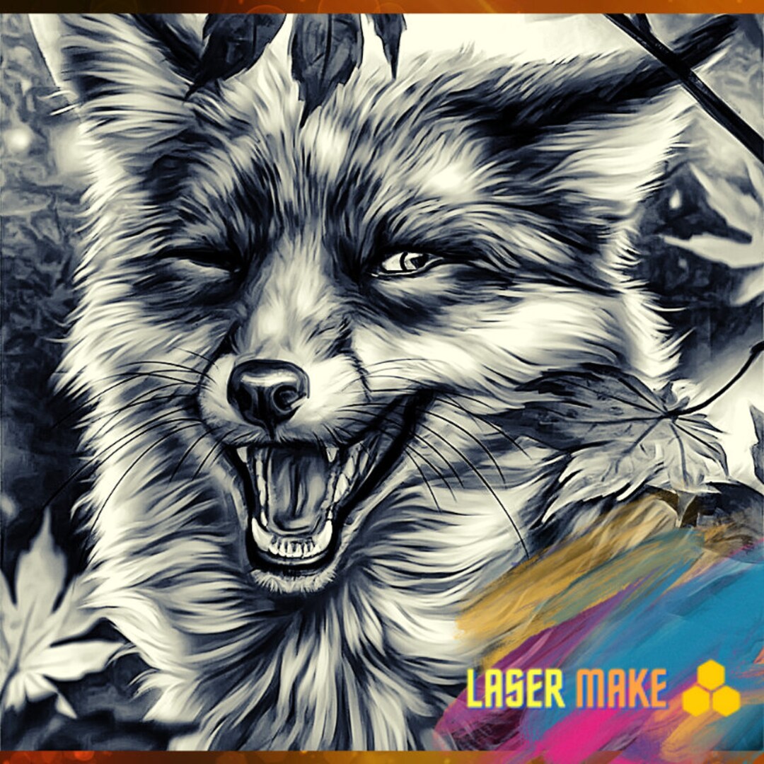 Digital Laser Cut File Fox Laser-ready-file-glowforge Fiber Laser File ...