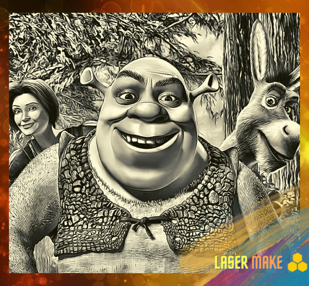 Digital Laser Cut File Shrek Laser-ready-file-glowforge - Etsy UK