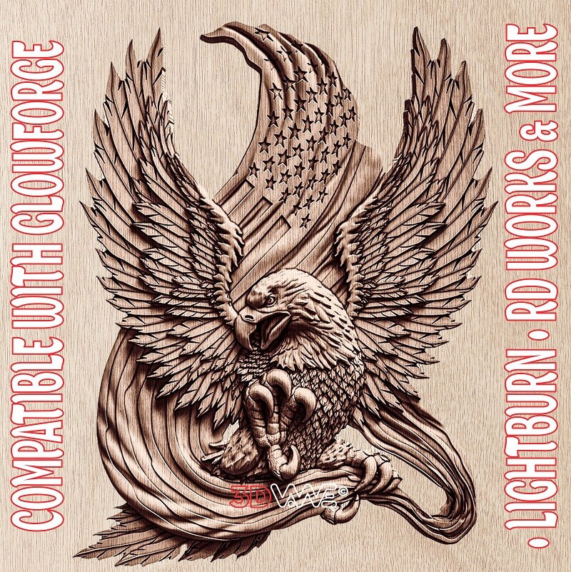 Digital Laser Cut File American Eagle Laser Cut Files for - Etsy