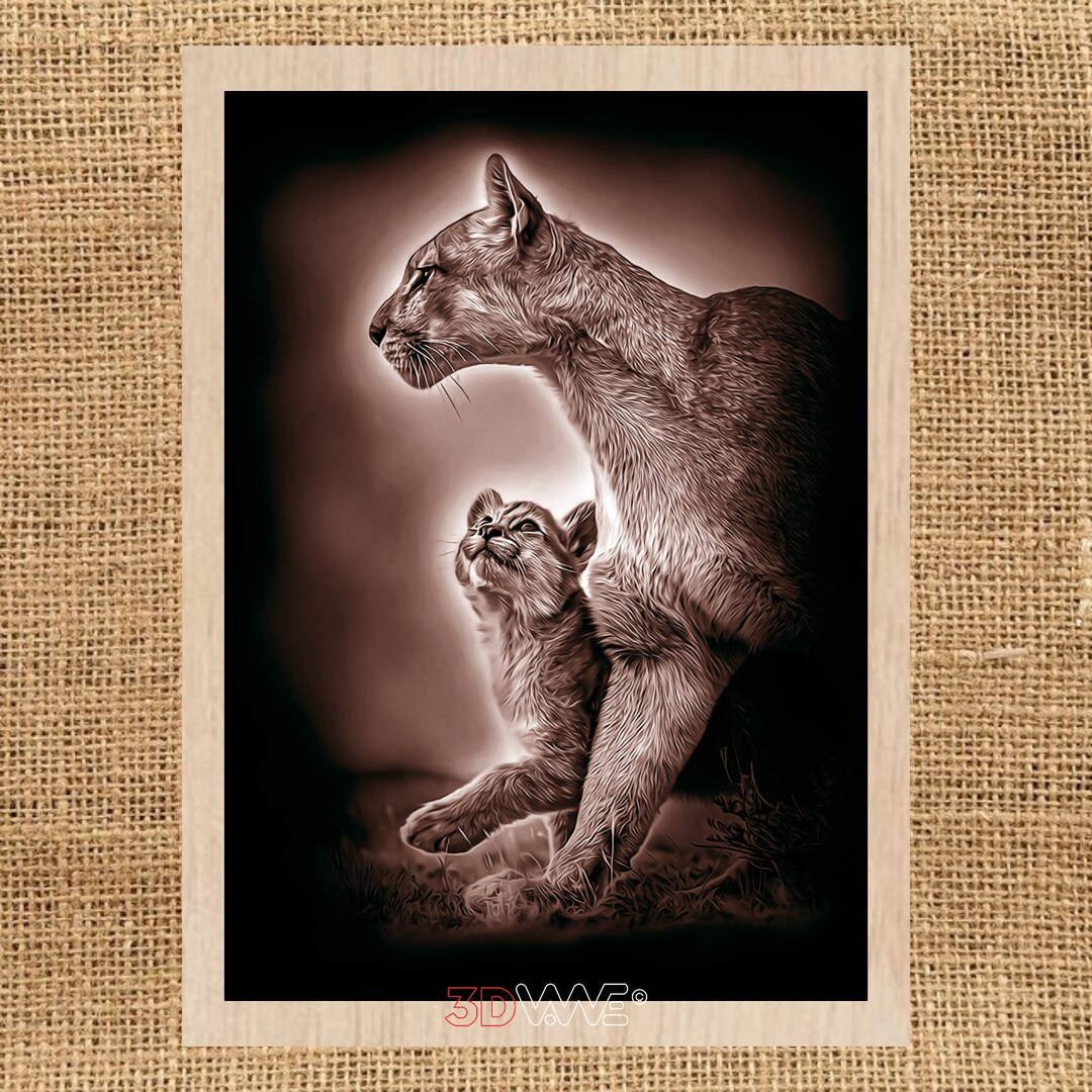 Digital Laser Cut File - SNOW LEOPARD - Laser Cut Files for Glowforge ...