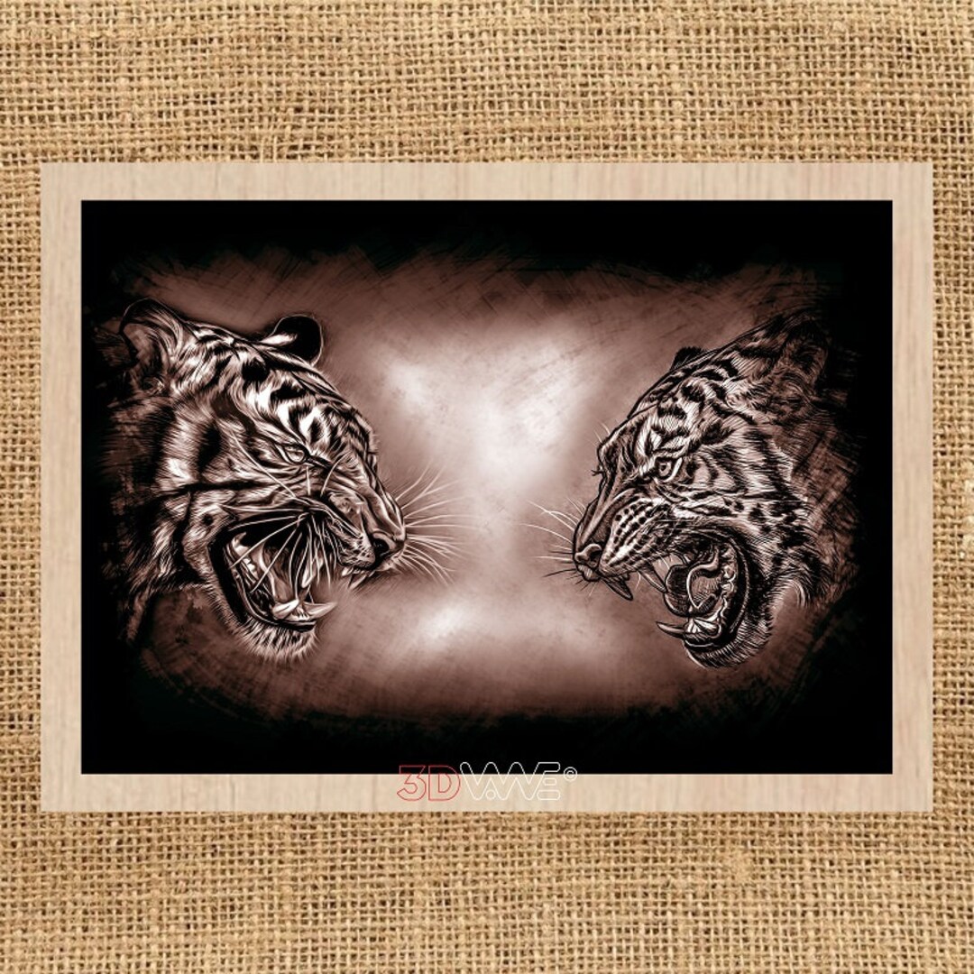 Digital Laser Cut File TIGERS Laser Cut Files for Glowforge , Laser ...