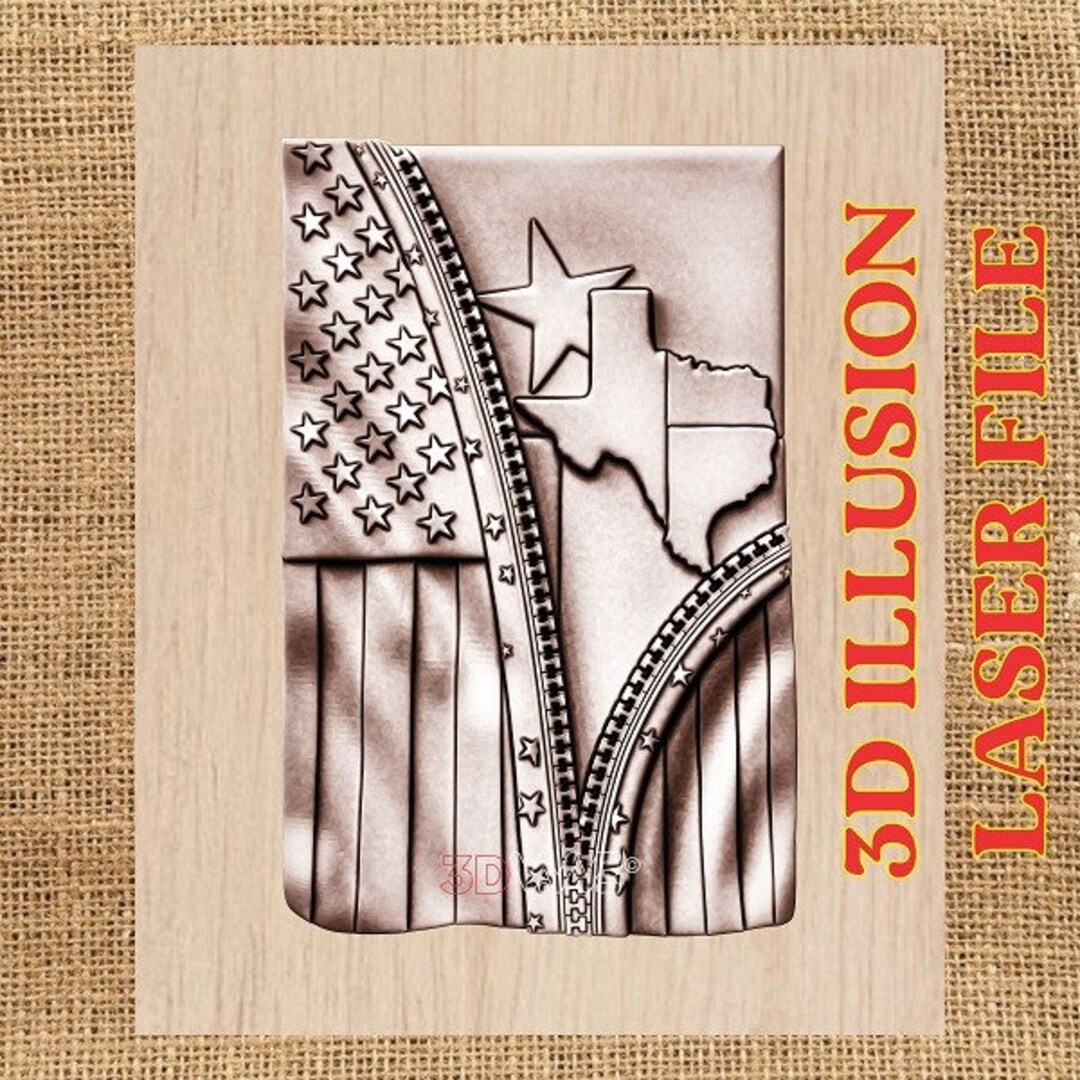 Digital Laser Cut File TEXAS FLAG Laser Cut Files for Glowforge , Laser ...
