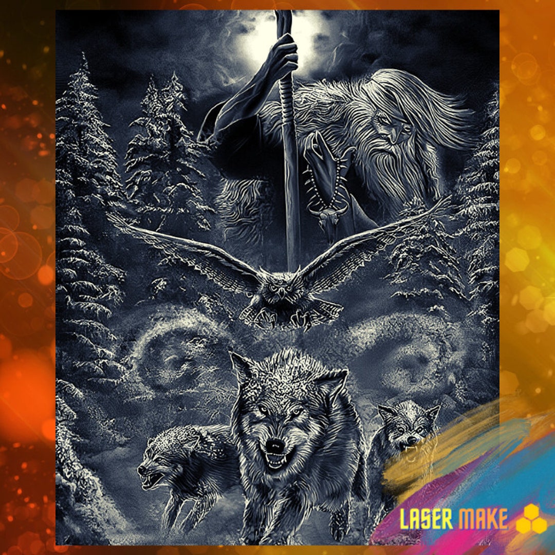 Digital Laser Cut File Wizzard Laser-ready-file-glowforge Fiber Laser ...