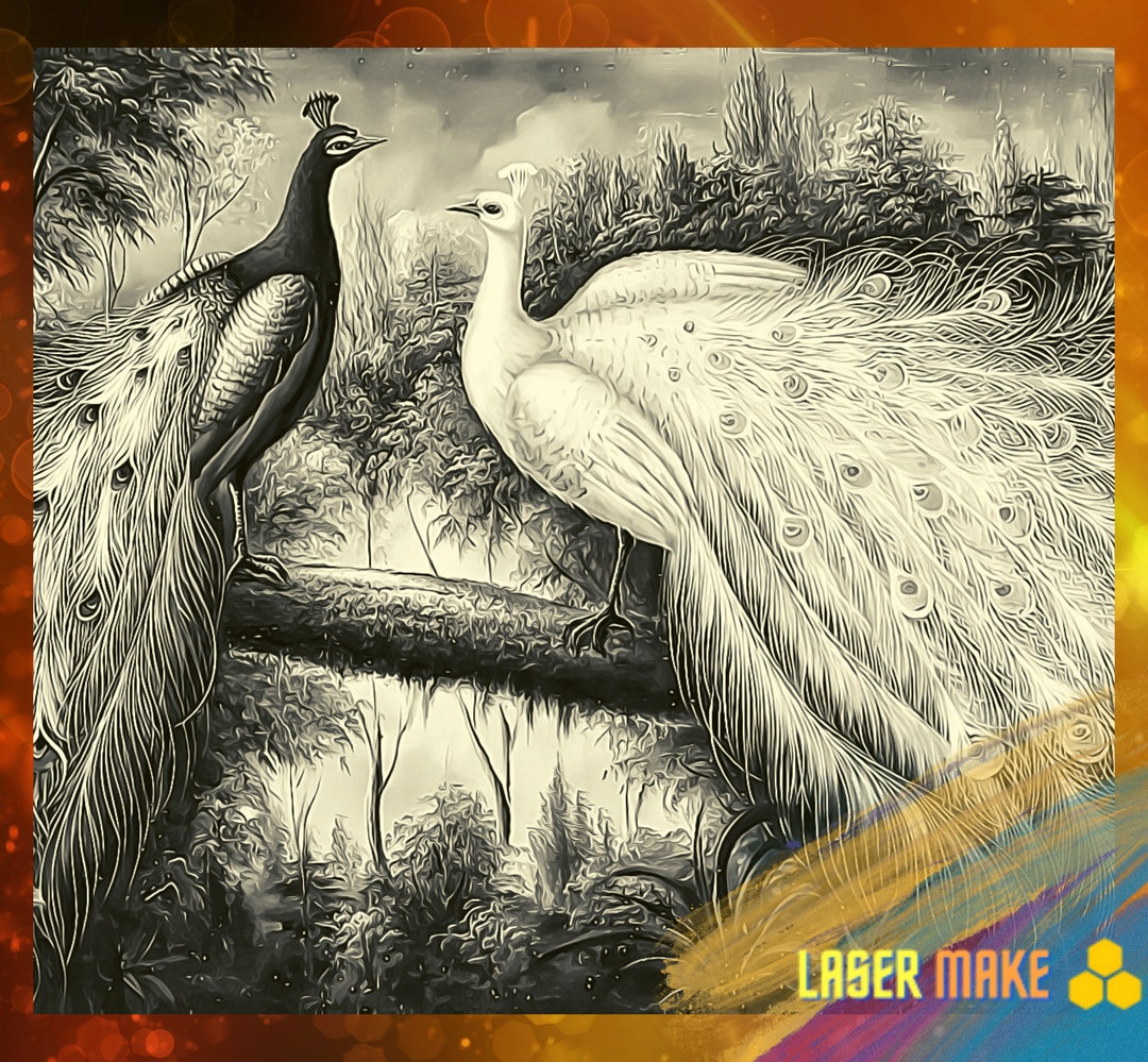 Digital Laser Cut File Pavo Laser-ready-file-glowforge Fiber Laser File ...