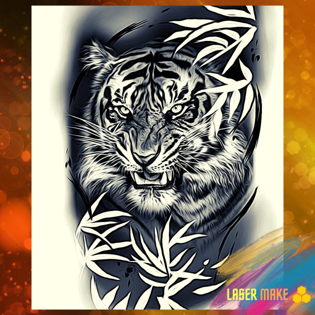 Digital Laser Cut File Tiger Laser-ready-file-glowforge - Etsy