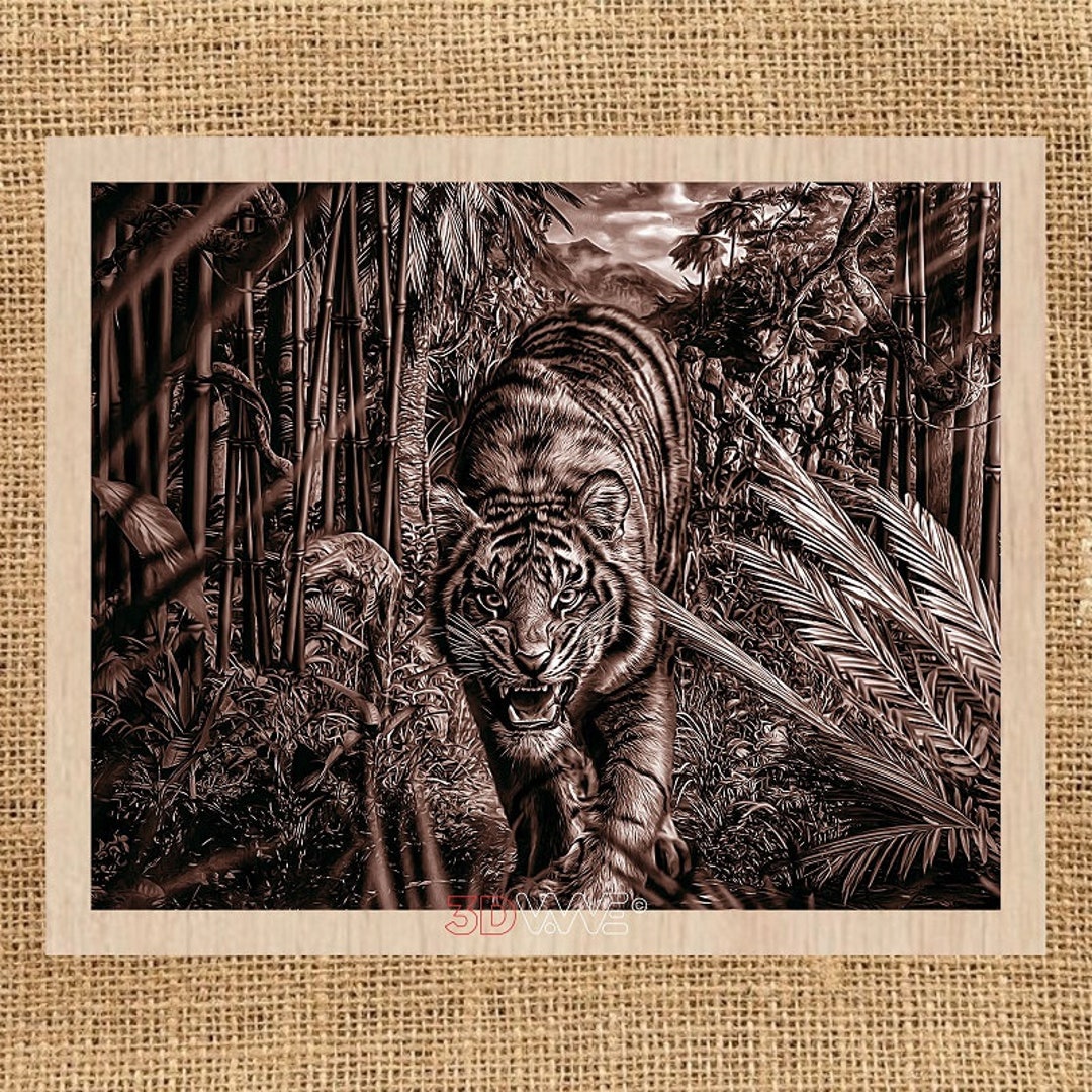 Digital Laser Cut File TIGER Laser Cut Files for Glowforge , Laser ...