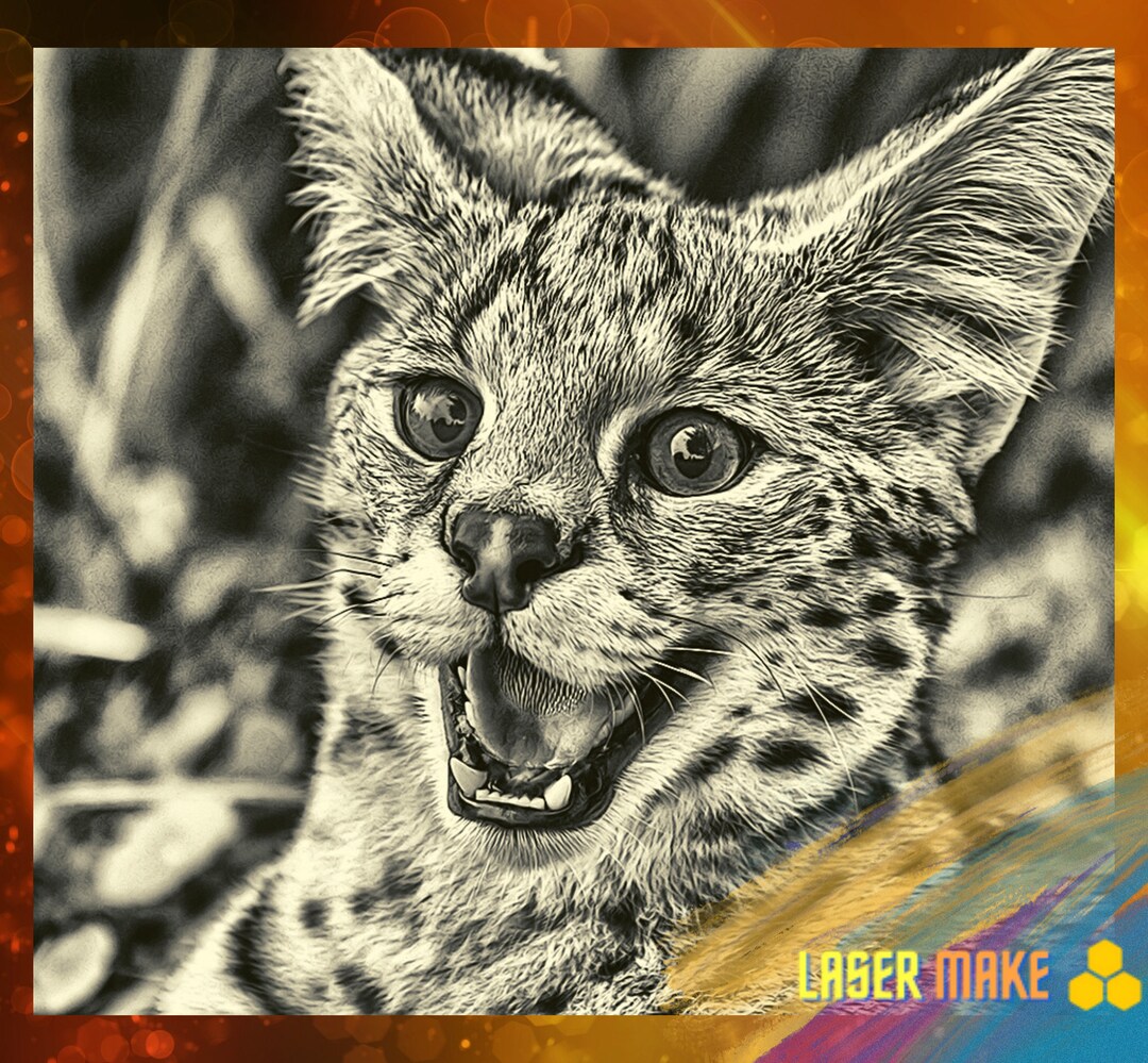 Digital Laser Cut File - Lynx - Laser-ready-file-glowforge - Fiber ...