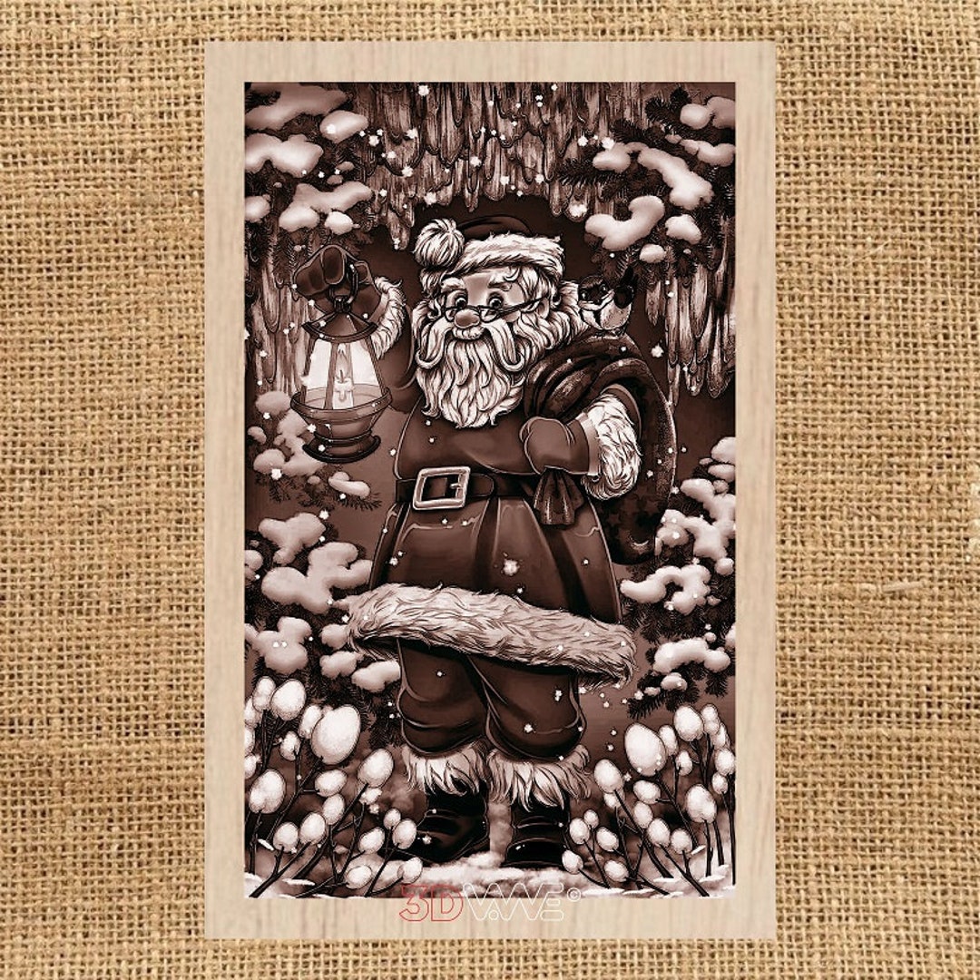 Digital Laser Cut File - SANTA CLAUS - Laser Cut Files for Glowforge ...