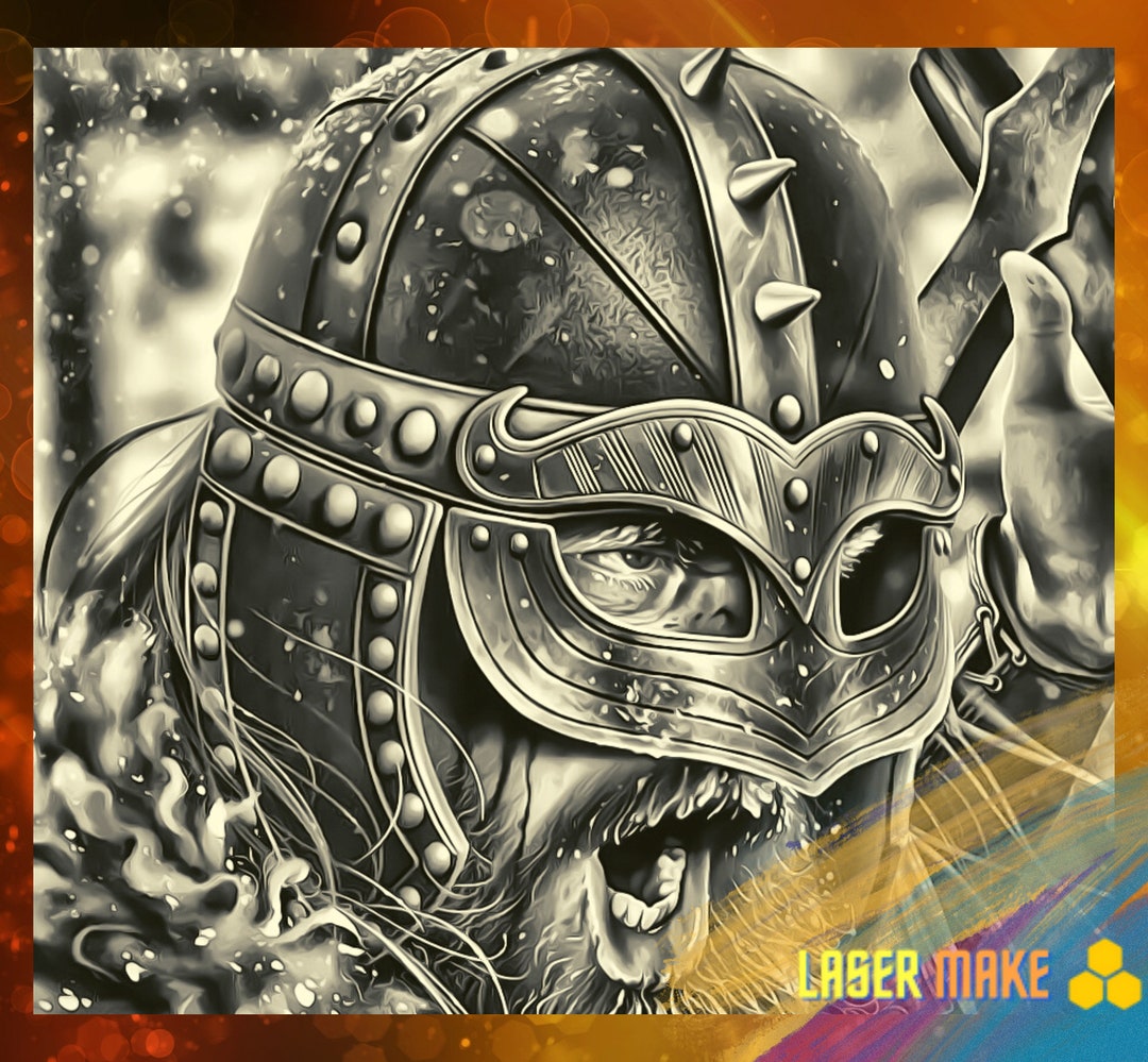 Digital Laser Cut File Warrior Laser-ready-file-glowforge Fiber Laser ...