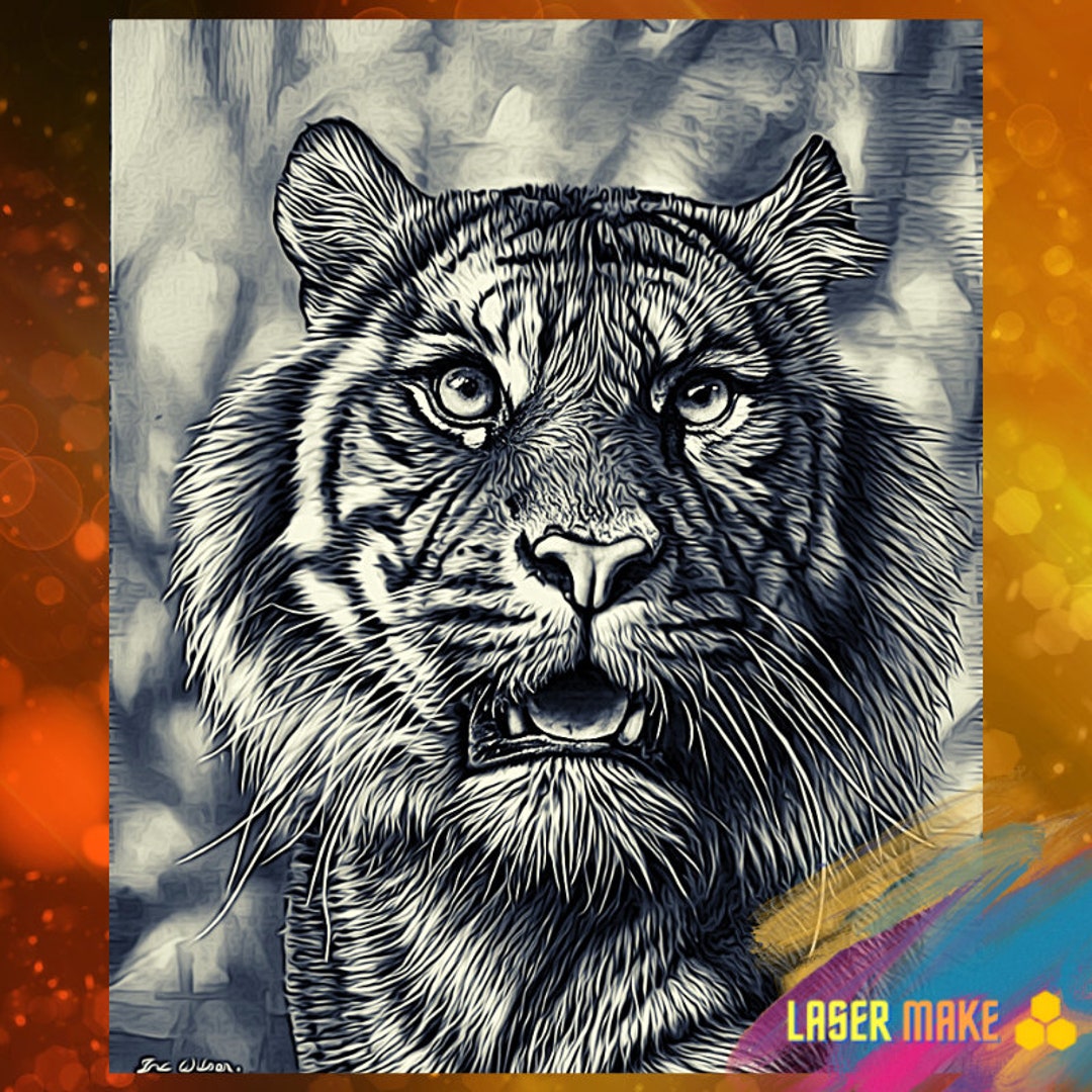 Digital Laser Cut File Tiger Laser-ready-file-glowforge Fiber Laser ...