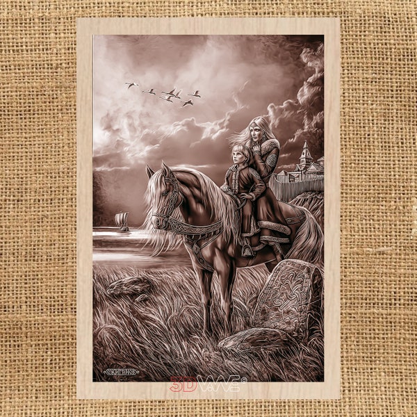 Digital Laser Cut File Woman and Eagle Laser-ready-file-glowforge Fiber ...