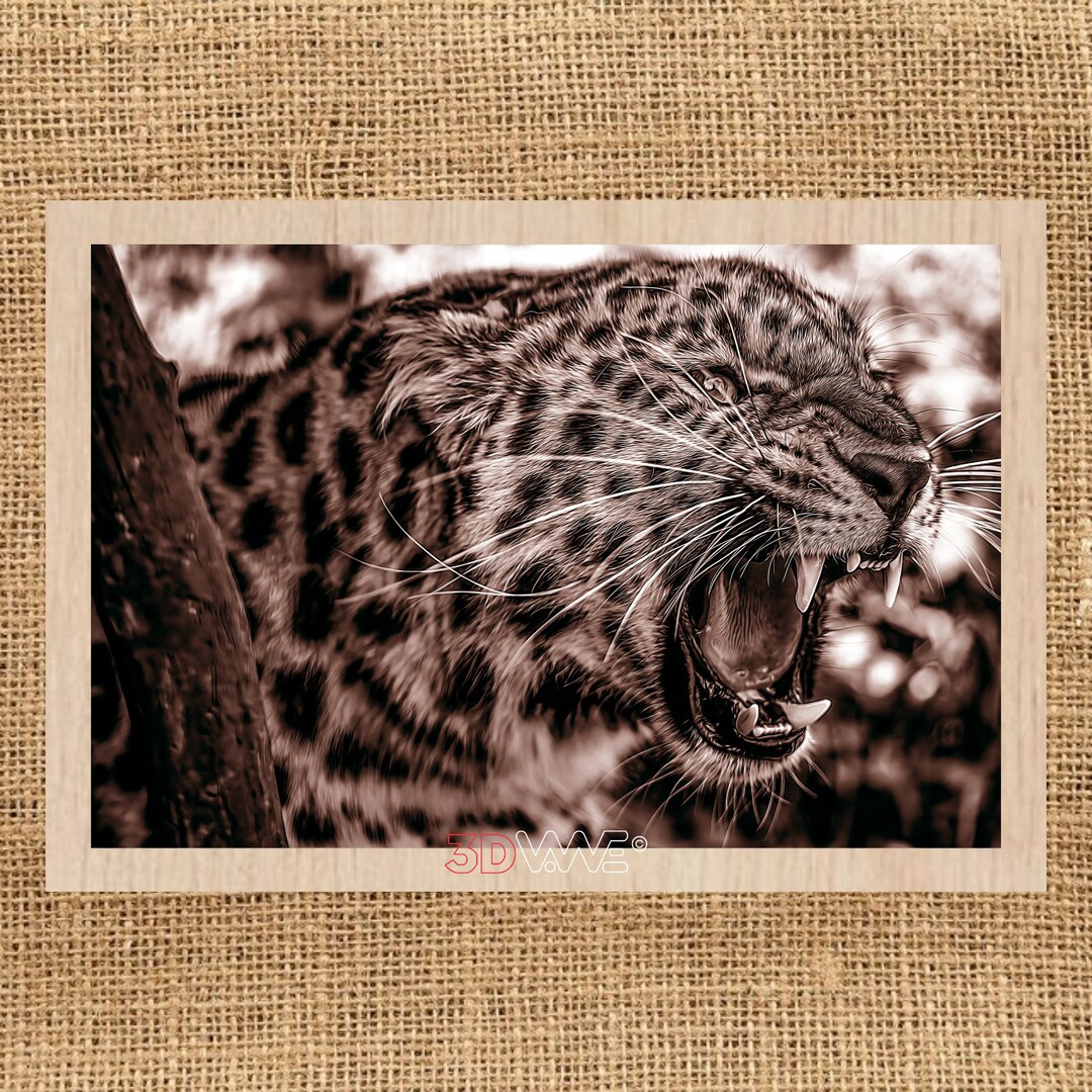 Digital Laser Cut File - LEOPARD - Laser Cut Files for Glowforge ...
