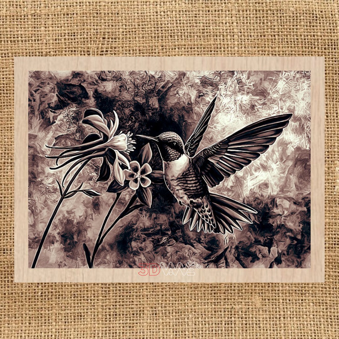 Digital Laser Cut File - HUMMINGBIRD - Laser Cut Files for Glowforge ...