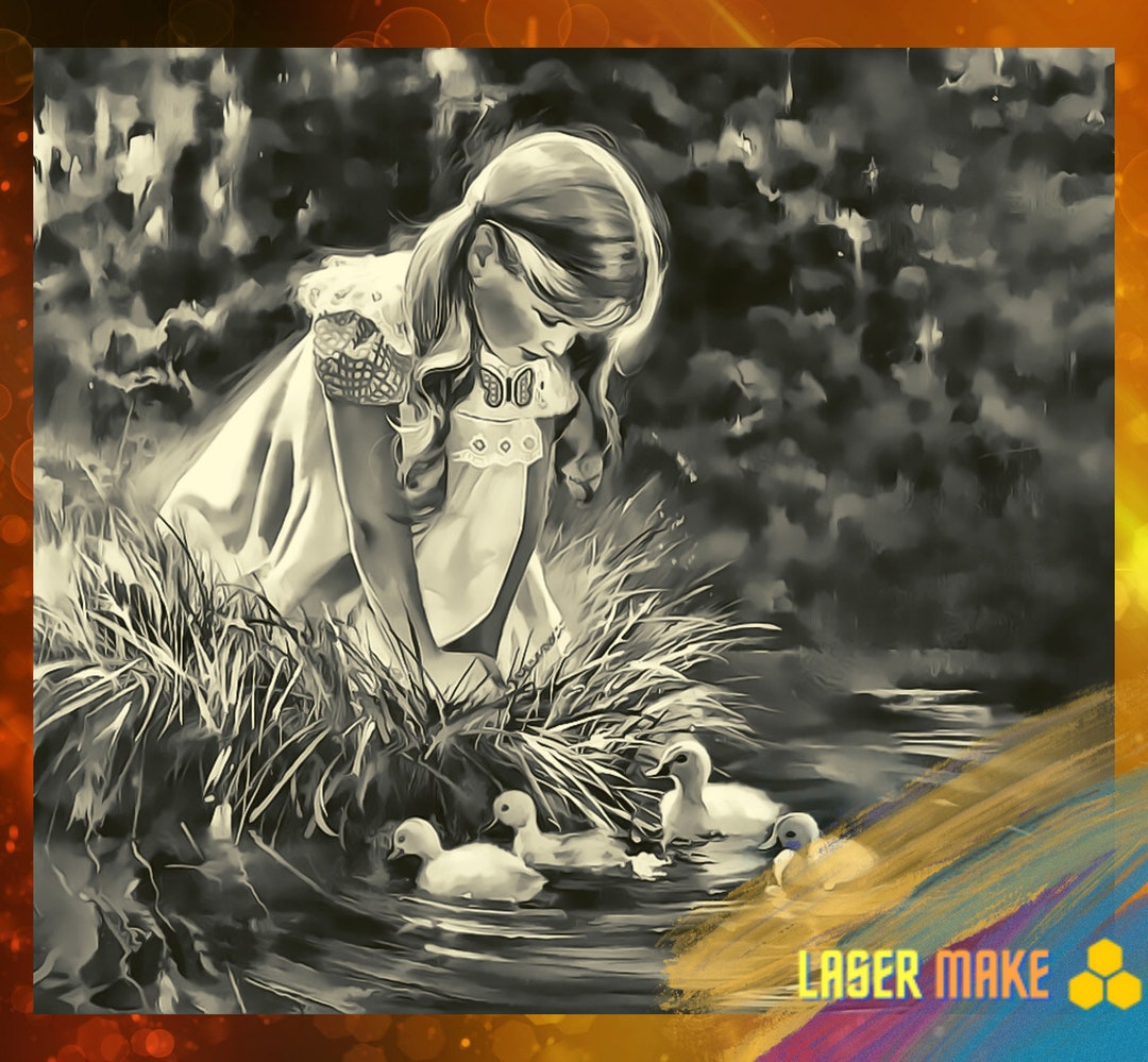 Digital Laser Cut File - Girl - Laser-ready-file-glowforge - Fiber ...