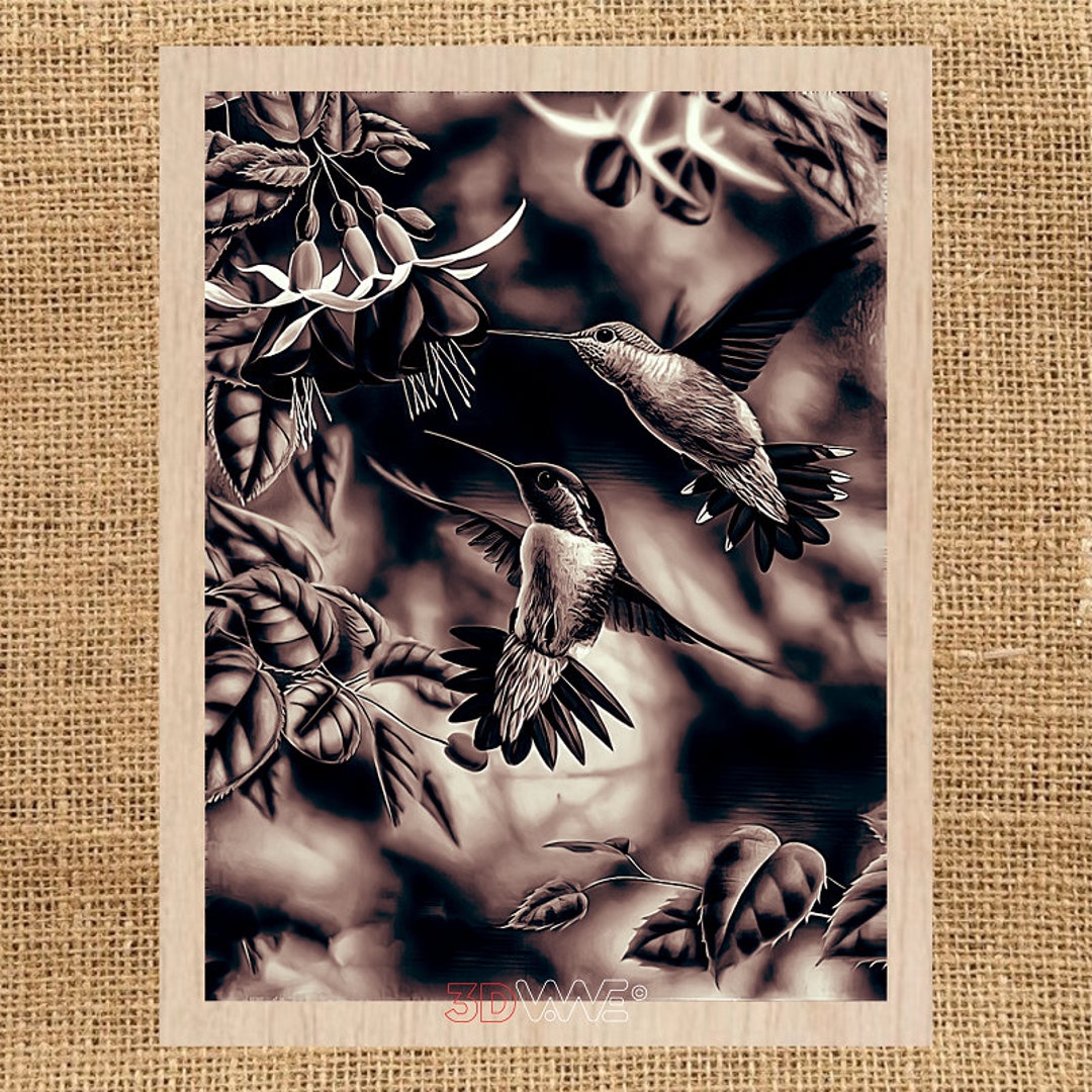 Digital Laser Cut File - HUMMINGBIRDS - Laser Cut Files for Glowforge ...