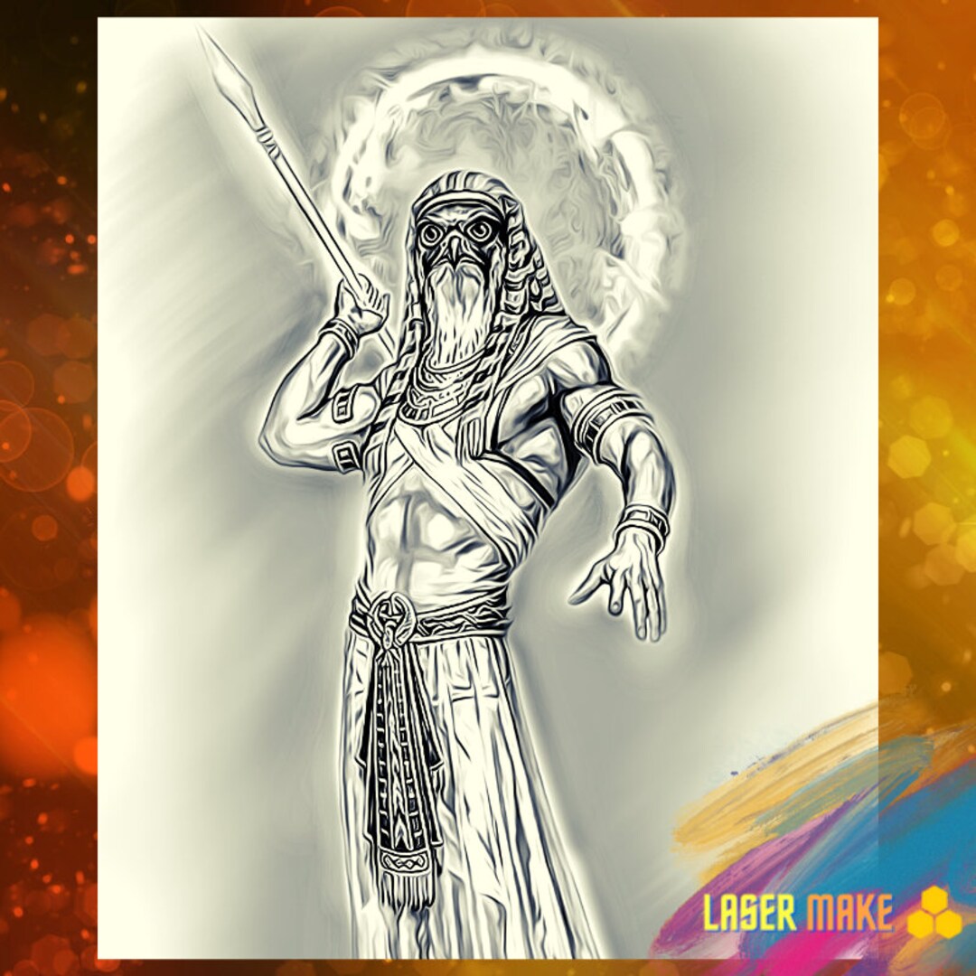 Digital Laser Cut File - Amun Ra - Laser-ready-file-glowforge - Fiber ...
