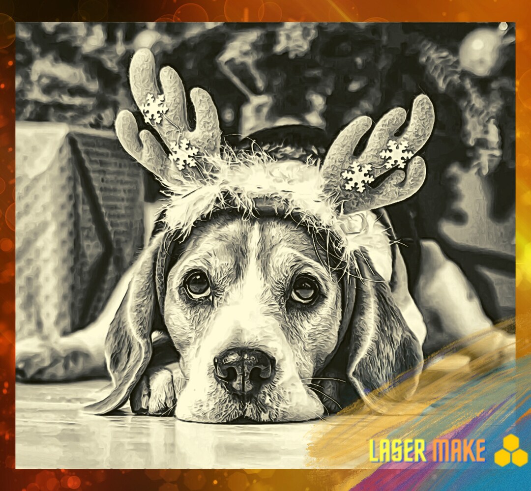 Digital Laser Cut File Dog Laser-ready-file-glowforge Fiber Laser File ...