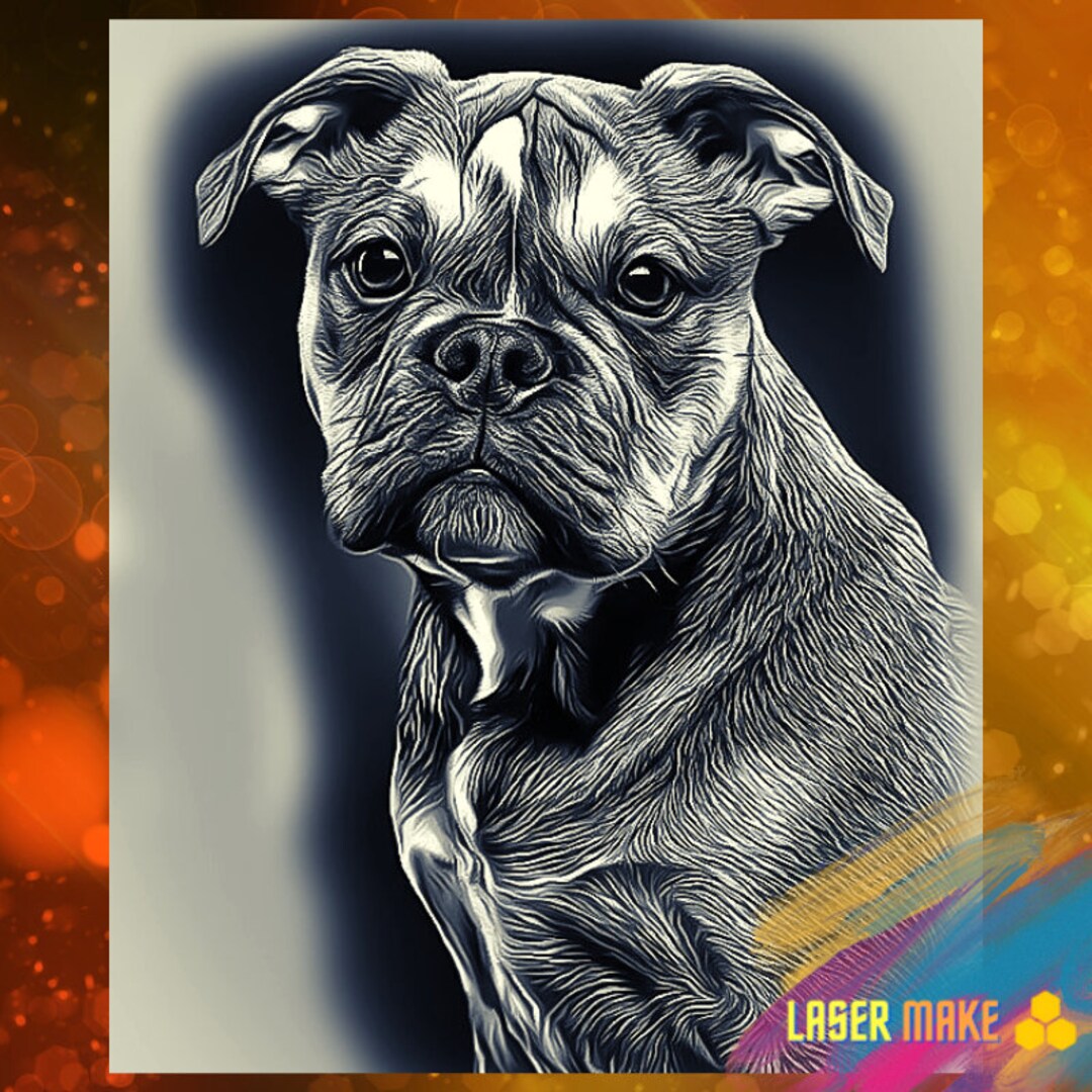 Digital Laser Cut File - Dog - Laser-ready-file-glowforge - Fiber Laser ...