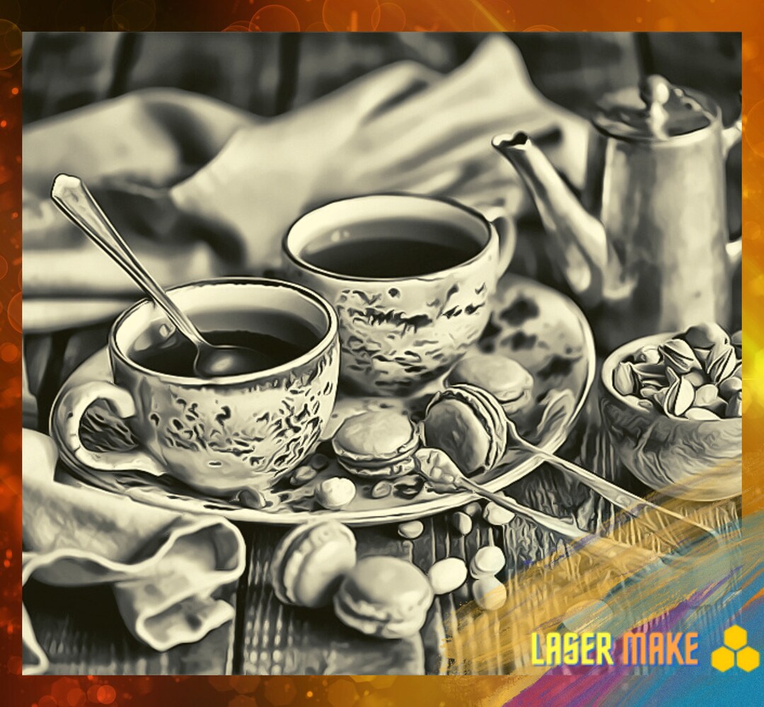 Digital Laser Cut File - Tea - Laser-ready-file-glowforge - Fiber Laser ...