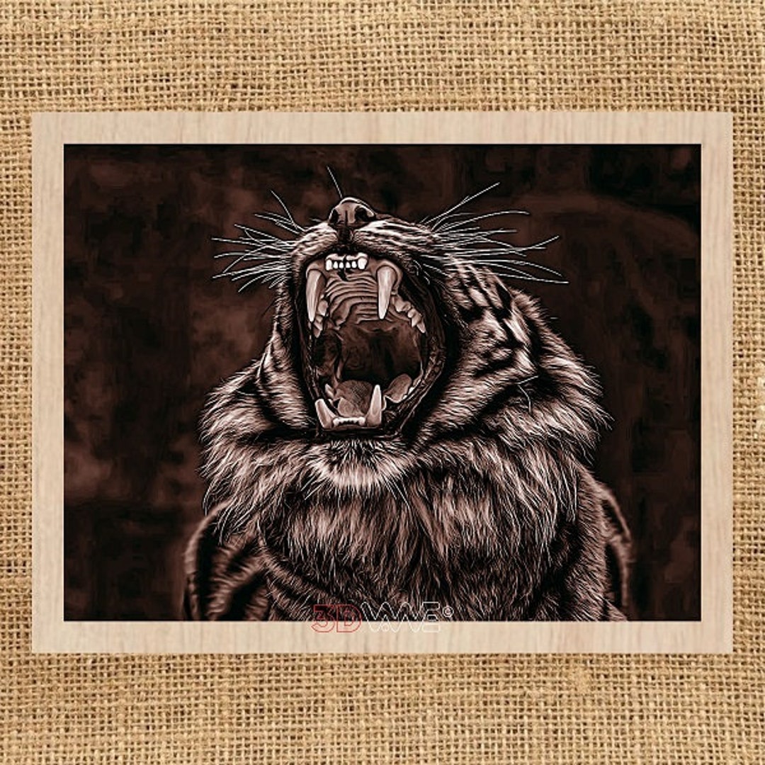 Digital Laser Cut File TIGER Laser Cut Files for Glowforge , Laser ...