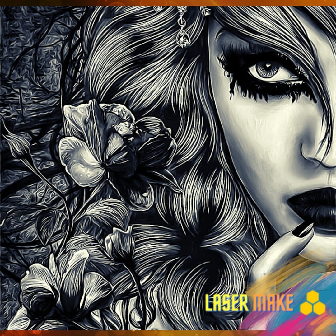 Digital Laser Cut File Woman Laser-ready-file-glowforge Fiber Laser ...