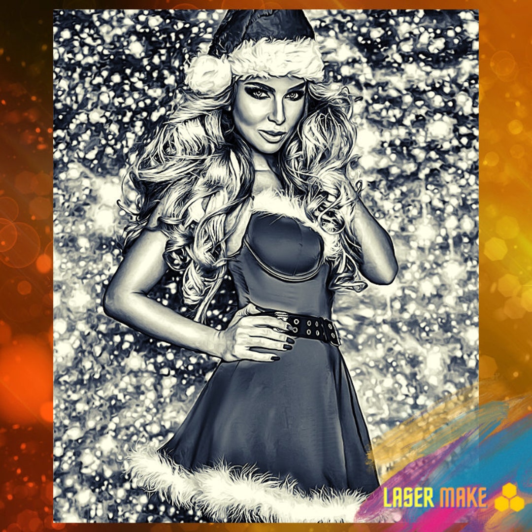 Digital Laser Cut File Woman Laser-ready-file-glowforge Fiber Laser ...