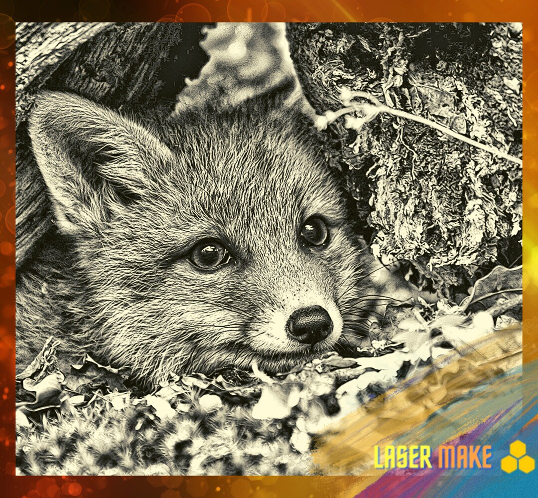 Digital Laser Cut File - Fox - Laser-ready-file-glowforge - Fiber Laser ...