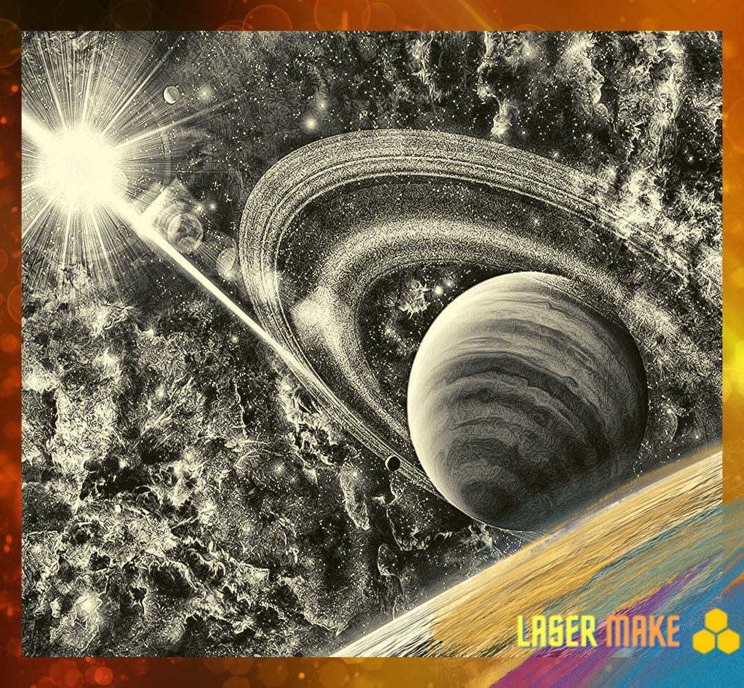 Digital Laser Cut File - Saturn- Laser-ready-file-glowforge - Fiber ...