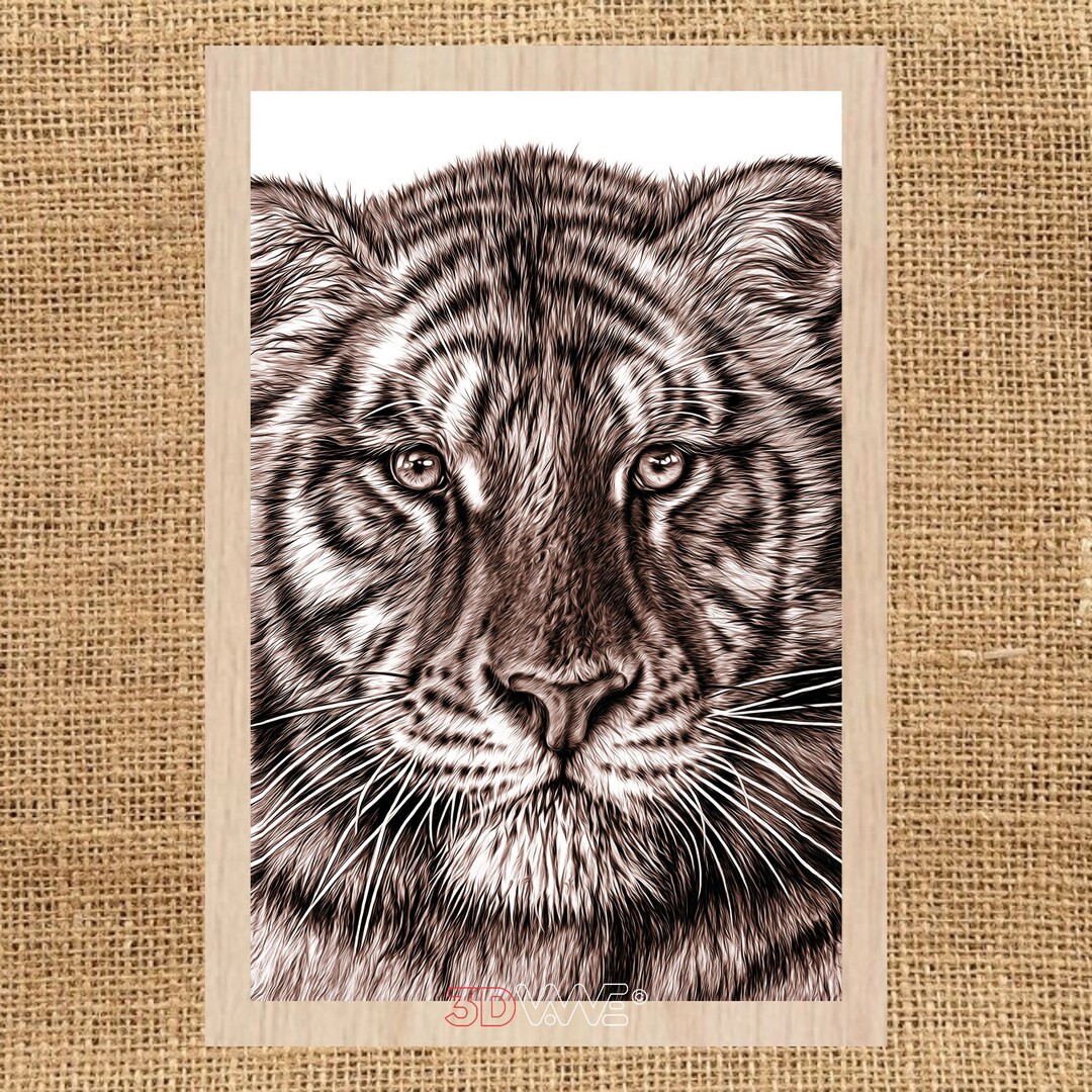 Digital Laser Cut File TIGER Laser Cut Files for Glowforge , Laser ...