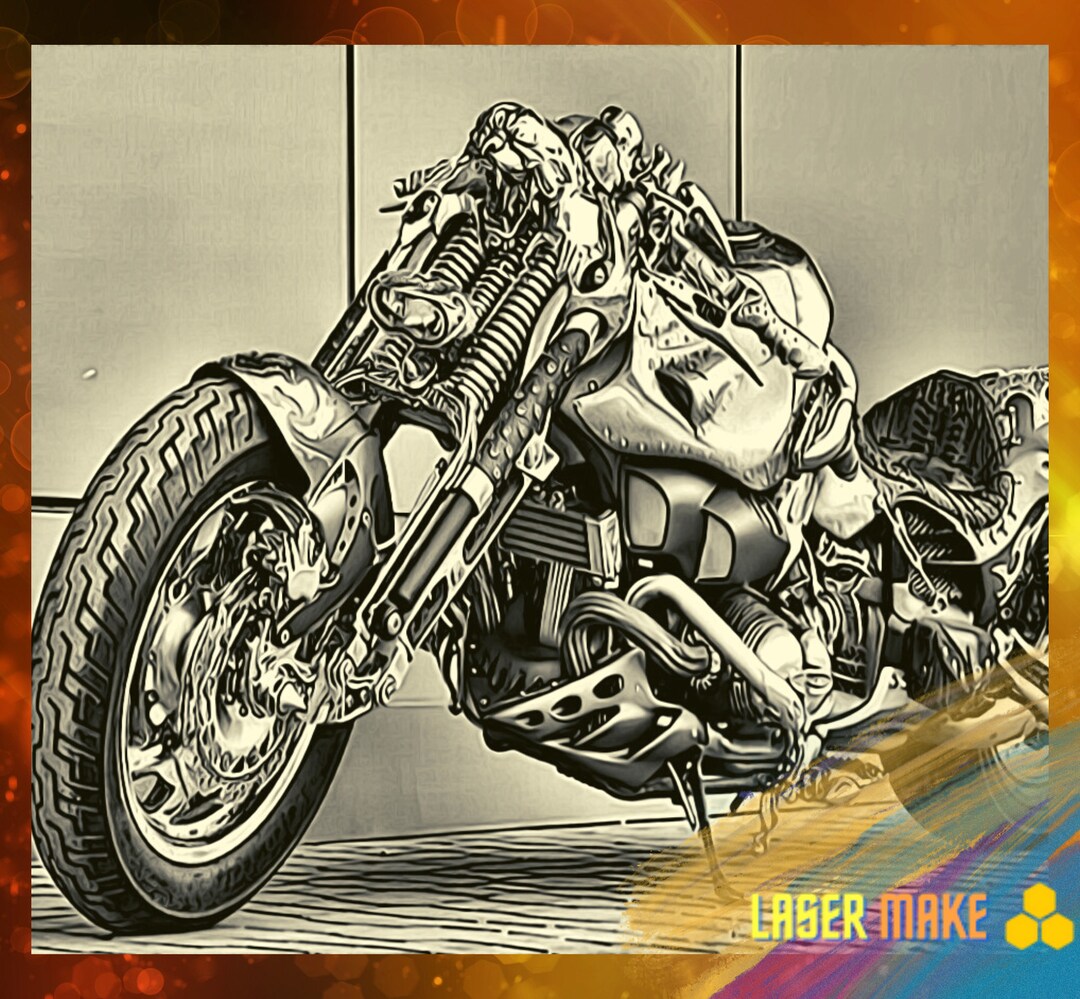 Digital Laser Cut File Moto Laser-ready-file-glowforge Fiber Laser File ...