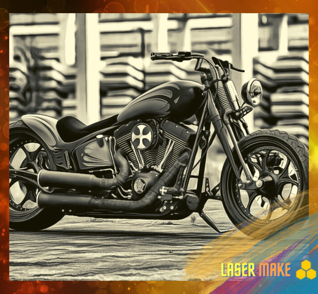 Digital Laser Cut File - Harley - Laser-ready-file-glowforge - Fiber ...