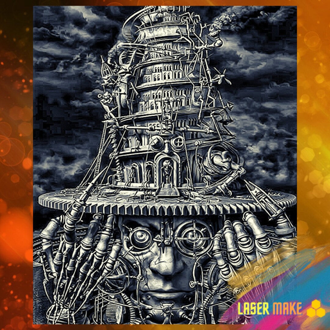 Digital Laser Cut File - Mechanic Man- Laser-ready-file-glowforge ...