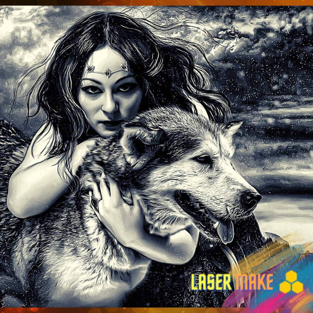 Digital Laser Cut File Woman Laser-ready-file-glowforge Fiber Laser ...