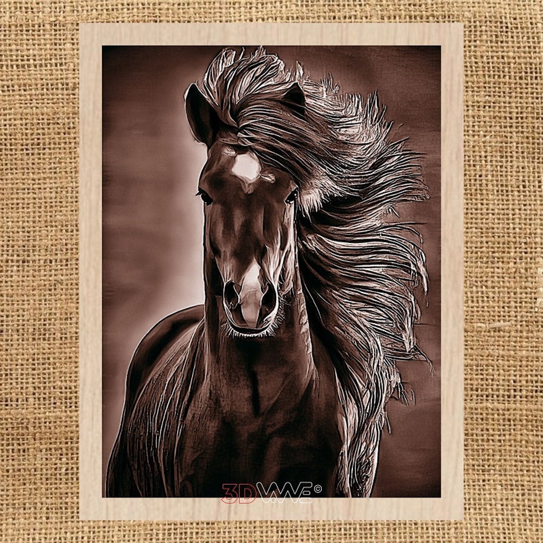 Digital Laser Cut File HORSE Laser Cut Files for Glowforge , Laser ...