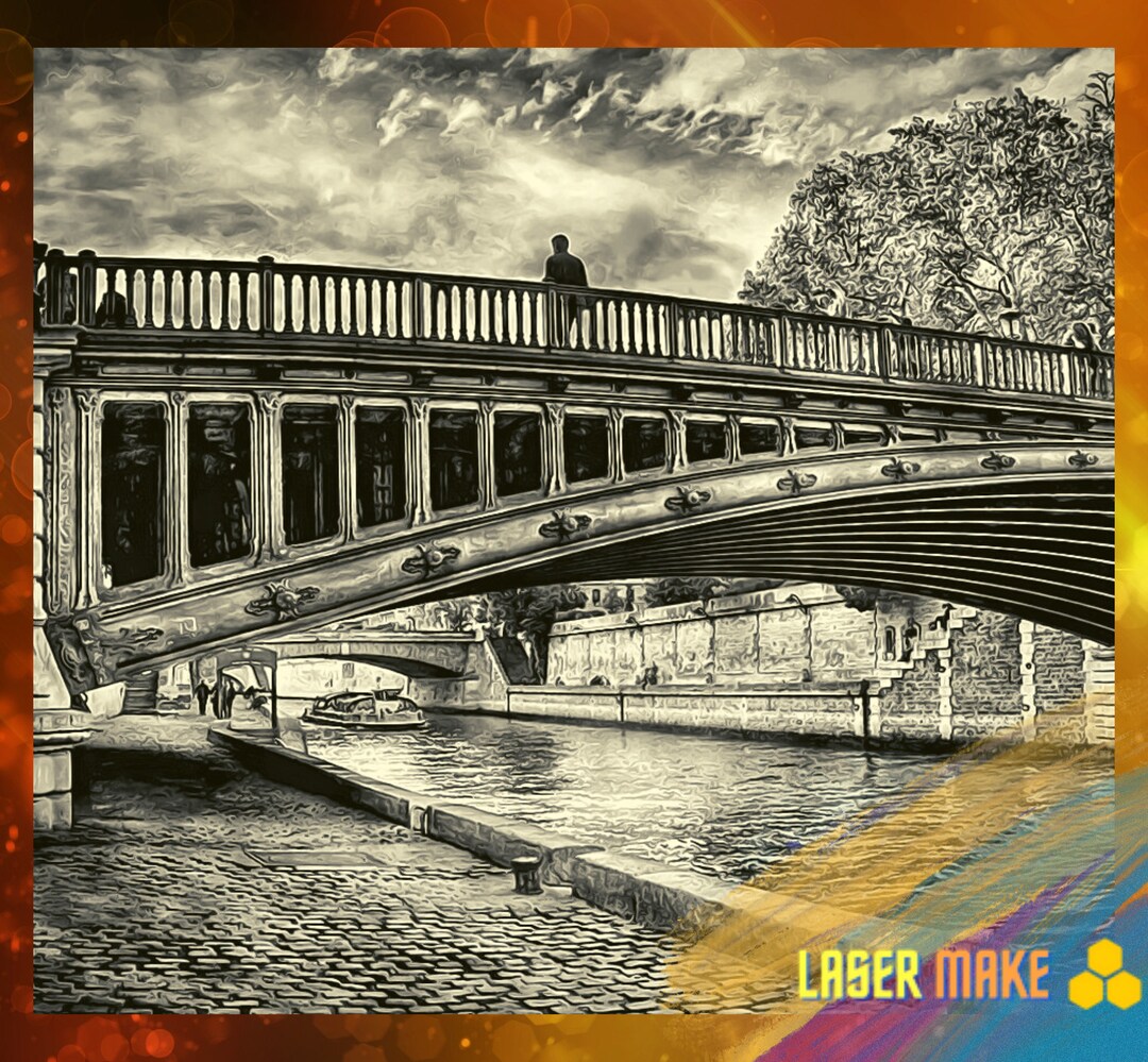 Digital Laser Cut File - Bridge - Laser-ready-file-glowforge - Fiber ...