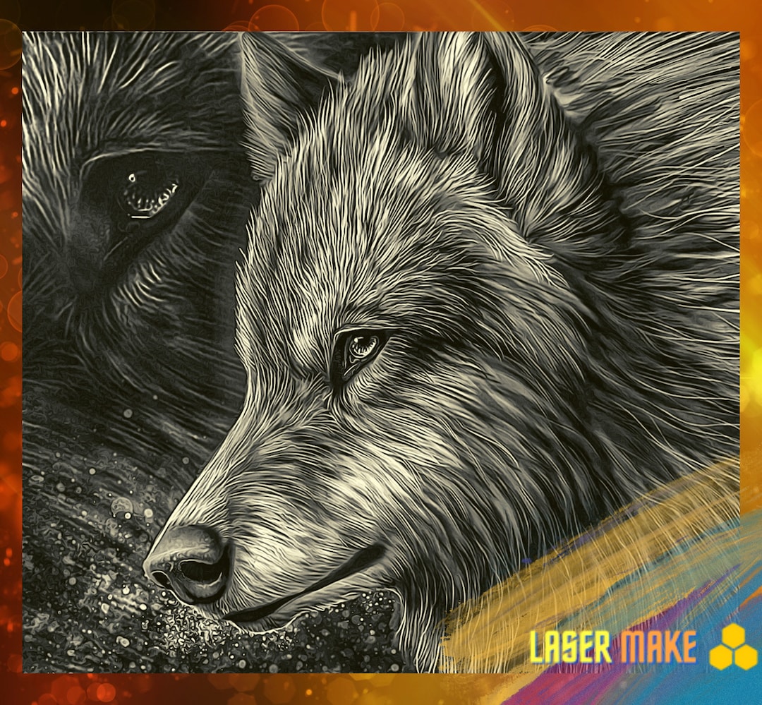 Digital Laser Cut File Wolf Laser-ready-file-glowforge - Etsy