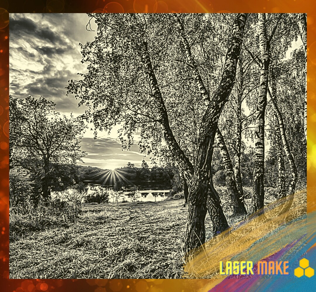 Digital Laser Cut File Forest Laser-ready-file-glowforge Fiber Laser ...