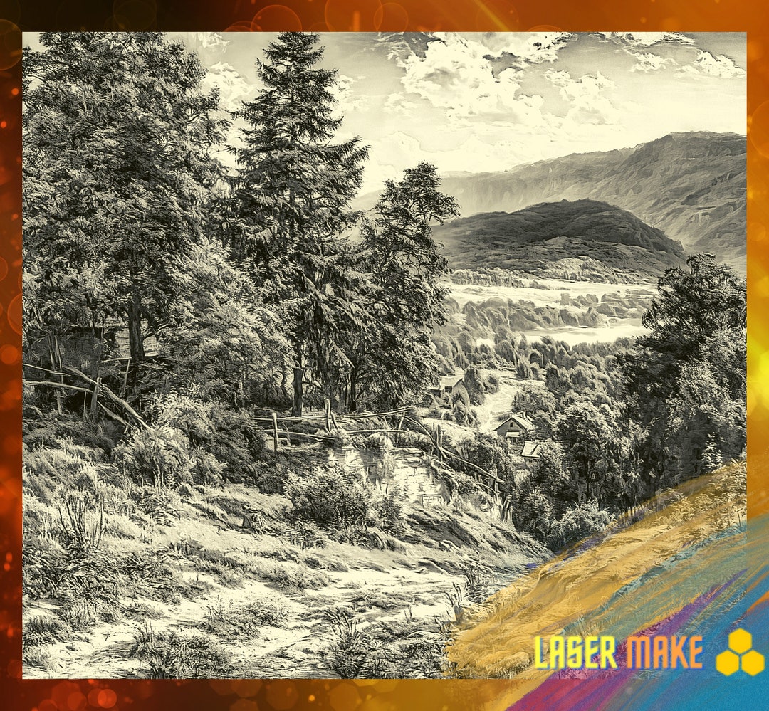 Digital Laser Cut File Forest Laser-ready-file-glowforge Fiber Laser ...