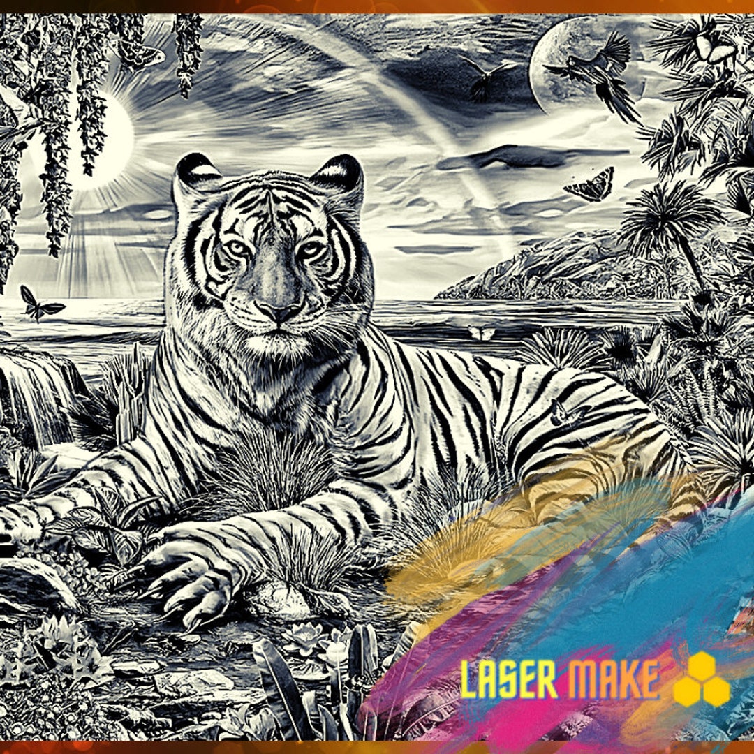 Digital Laser Cut File Tiger Laser-ready-file-glowforge Fiber Laser ...