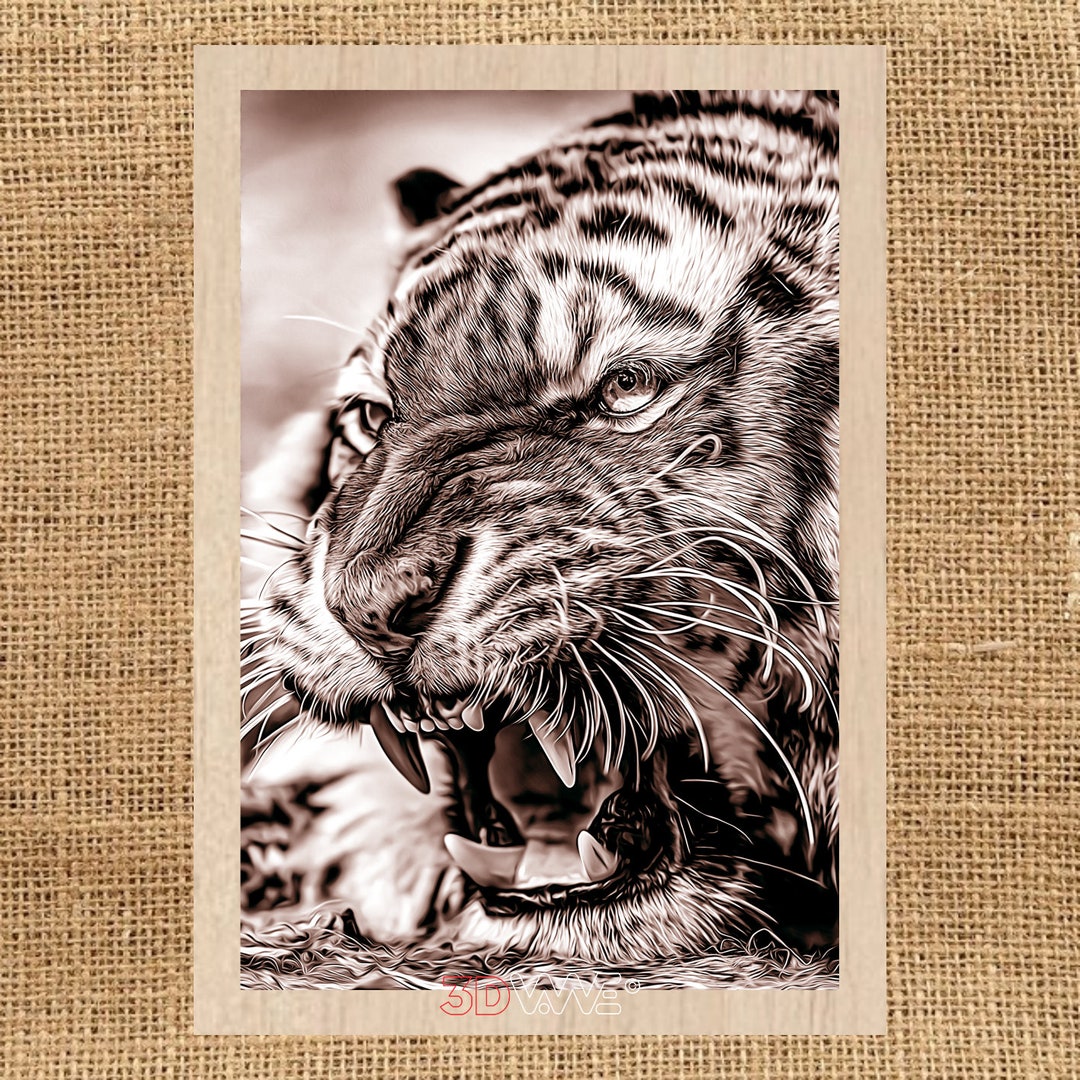 Digital Laser Cut File TIGER Laser Cut Files for Glowforge , Laser ...