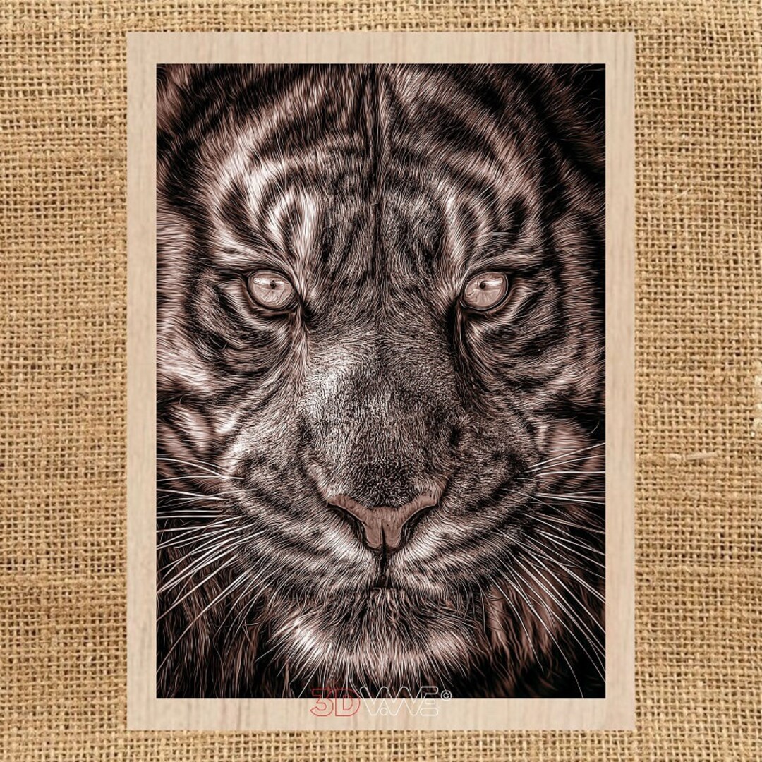 Digital Laser Cut File TIGER Laser Cut Files for Glowforge , Laser ...