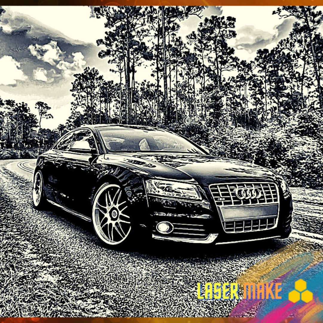 Digital Laser Cut File Car Laser-ready-file-glowforge Fiber Laser File ...