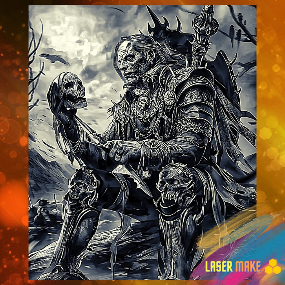 Digital Laser Cut File Warrior Laser-ready-file-glowforge Fiber Laser ...