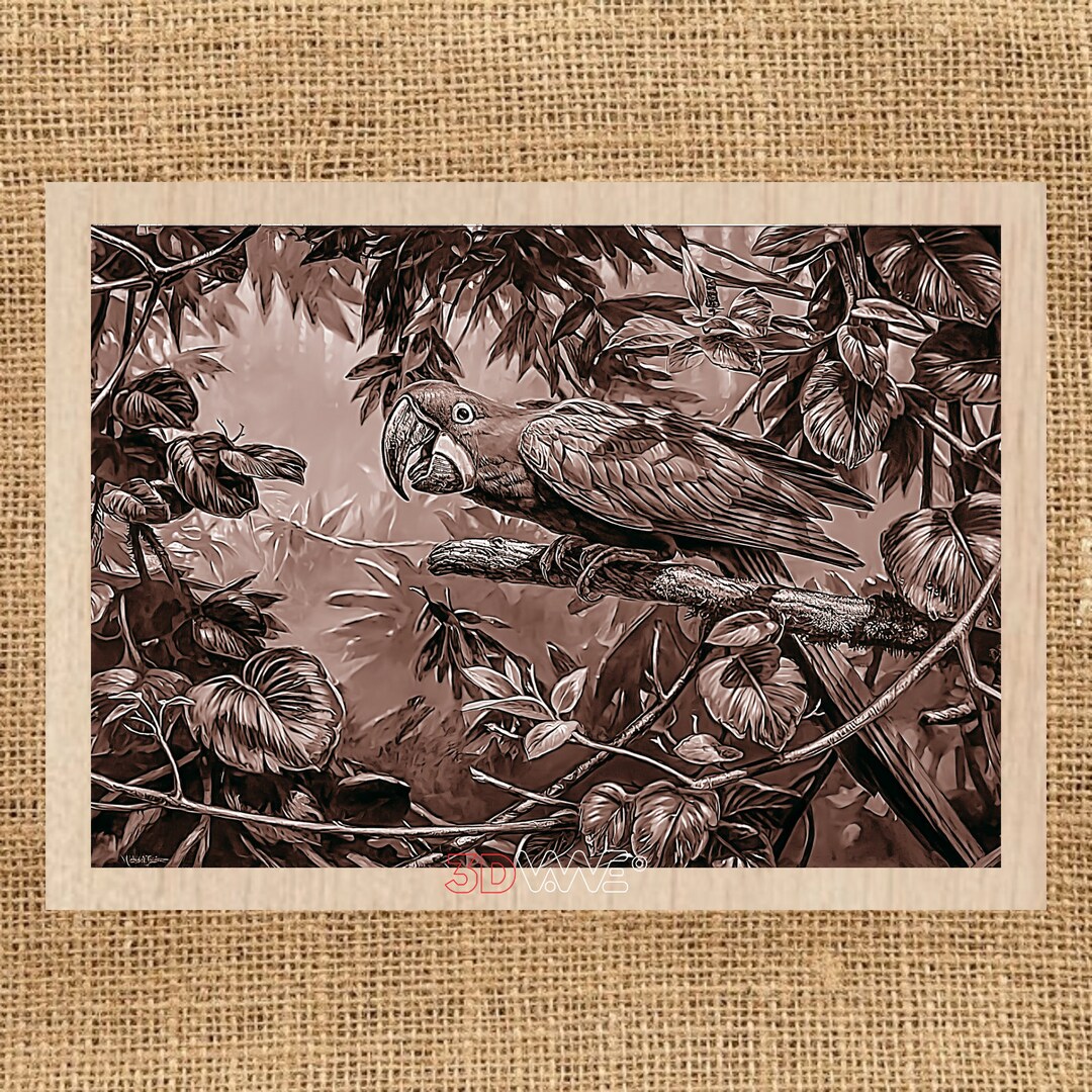 Digital Laser Cut File - Parrot - Laser Cut Files for Glowforge , Laser ...