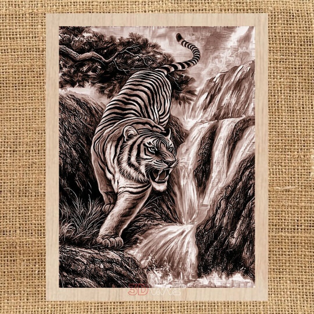 Digital Laser Cut File TIGER Laser Cut Files for Glowforge , Laser ...