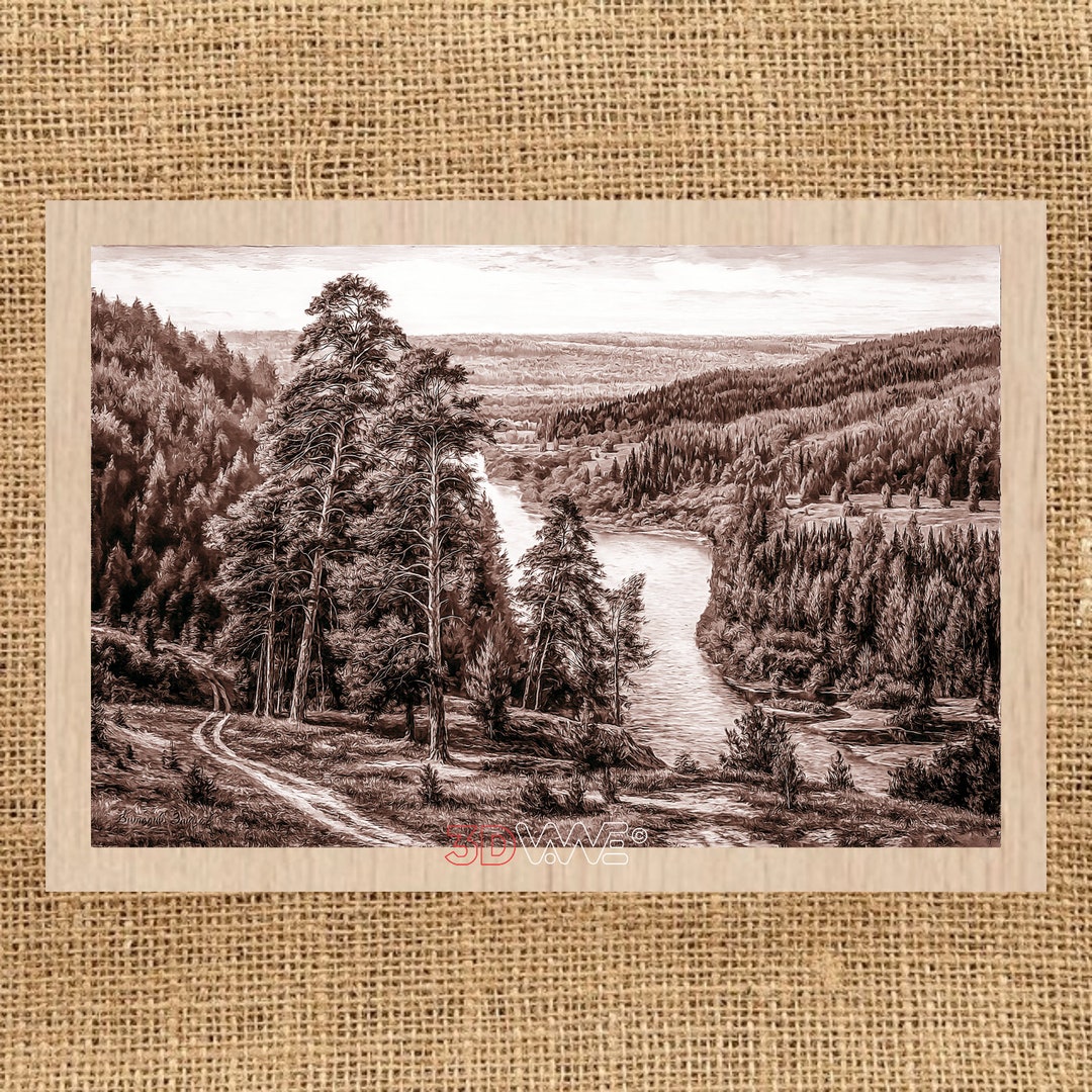 Digital Laser Cut File - RIVER - Laser Cut Files for Glowforge , Laser ...