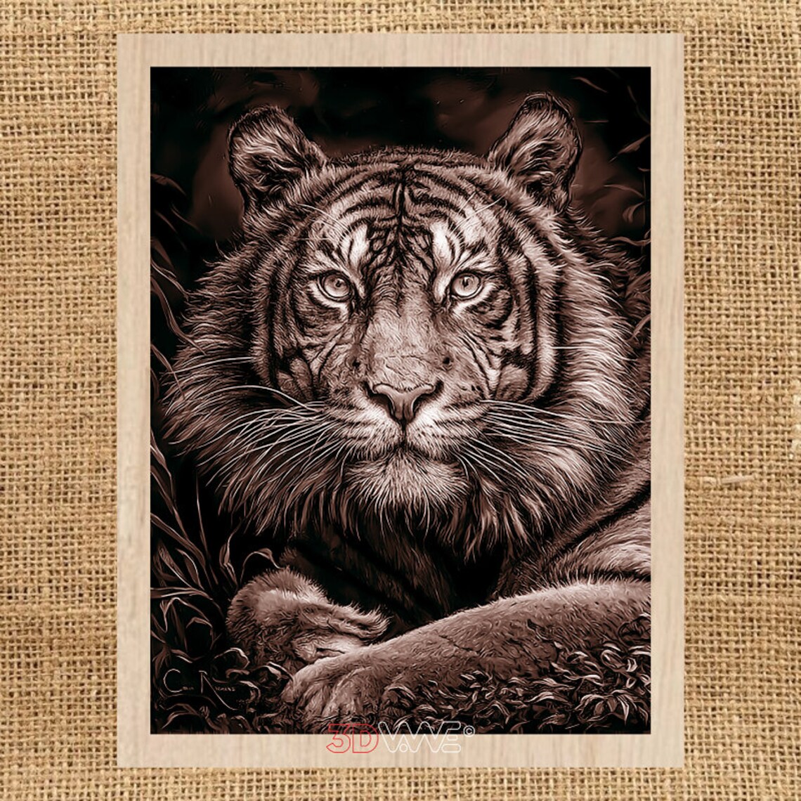 Digital Laser Cut File Tiger Laser Cut Files for Glowforge - Etsy