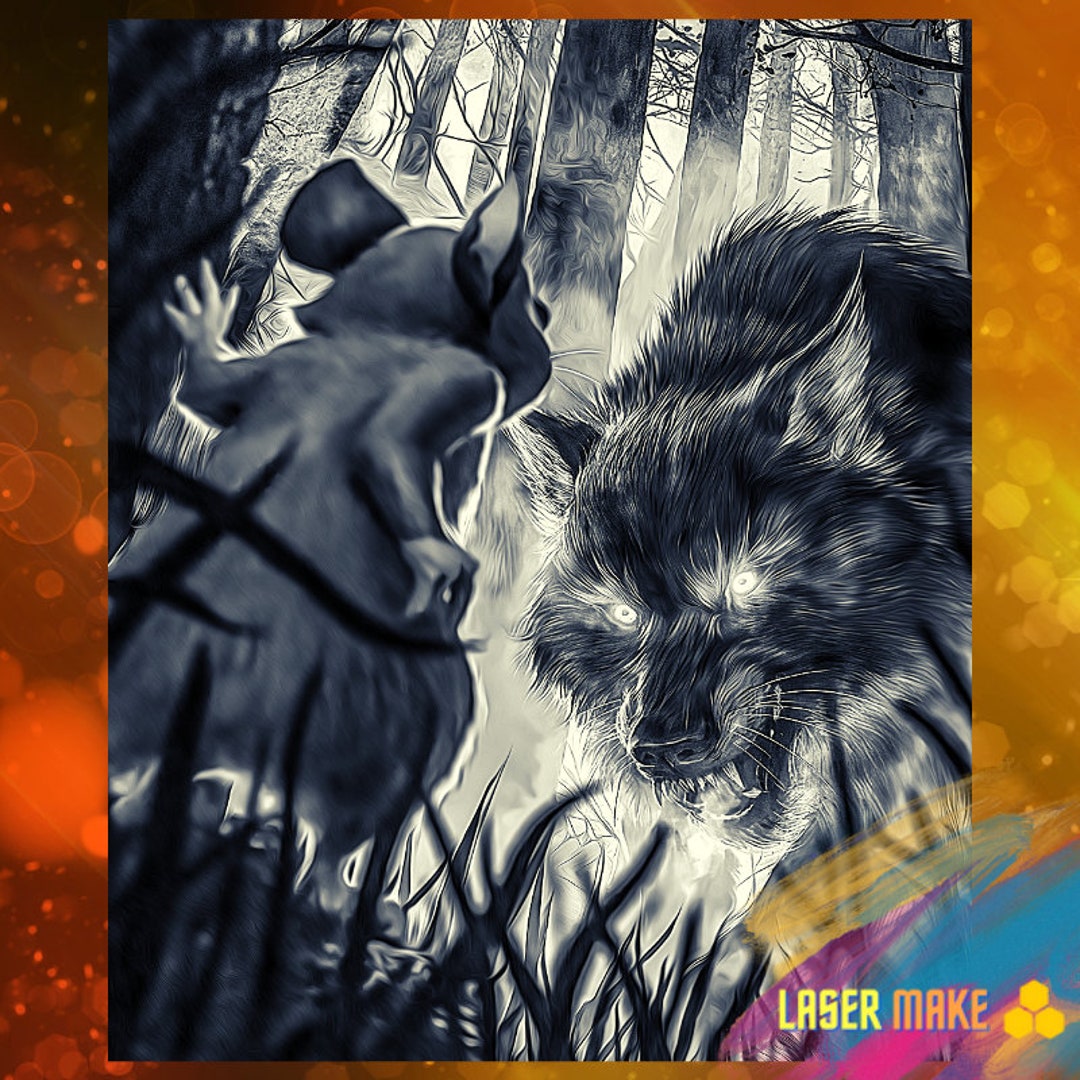 Digital Laser Cut File - Mouse and Wolf - Laser-ready-file-glowforge ...